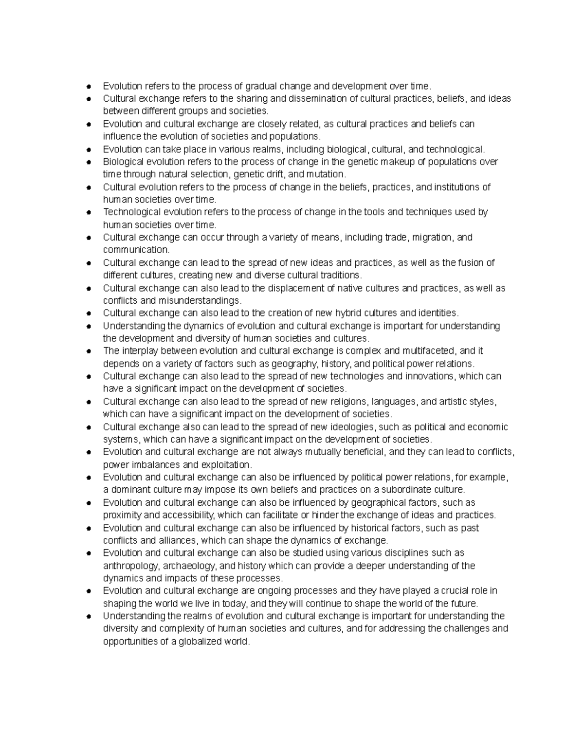 Intro to Geography Notes - Evolution refers to the process of gradual ...