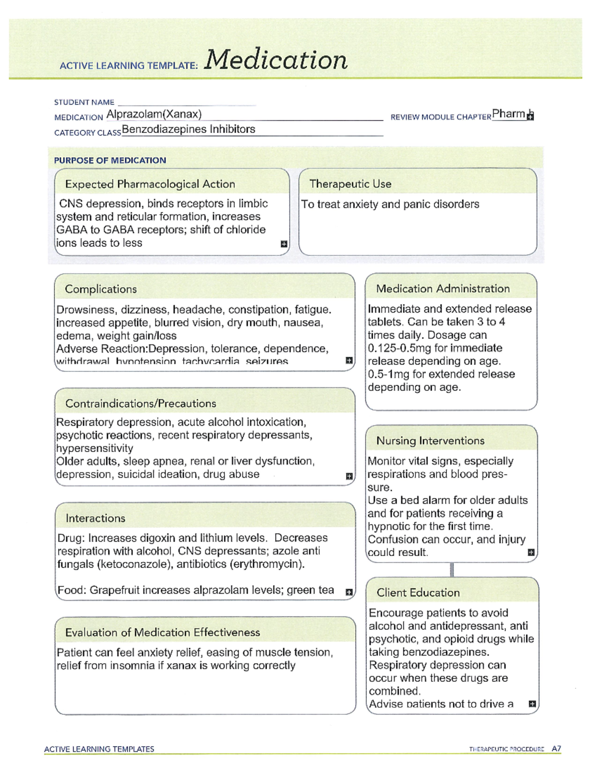 20220308104153128 - Medication Template - NURS 2102 - Studocu