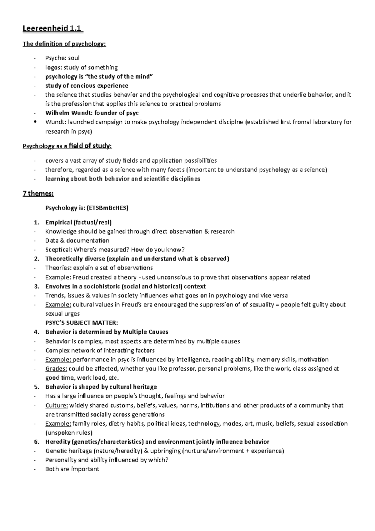 PSYC 111 notas verkoop - usefull lecture notes for psychology 121 and ...