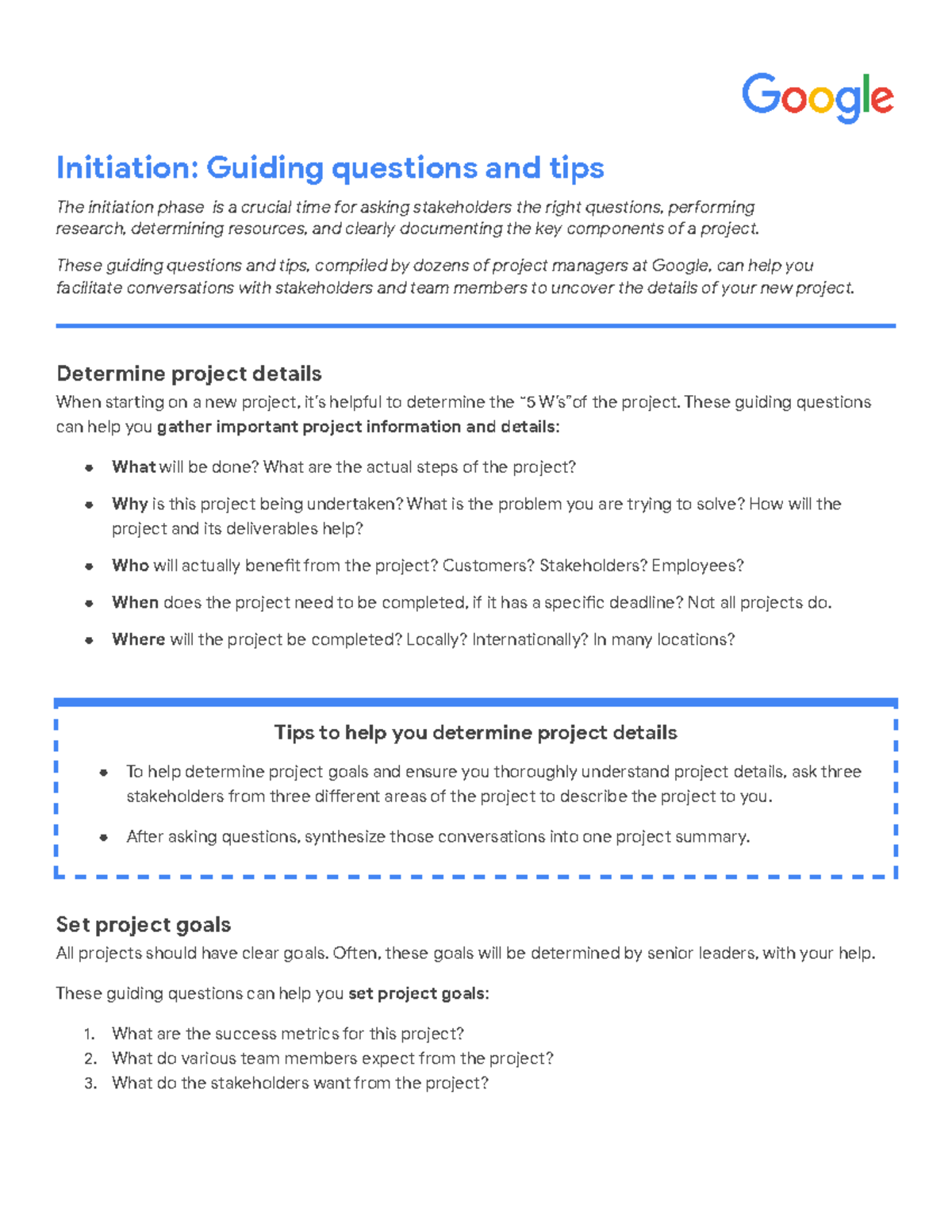 Initiation -Guiding-Questions-and-Tips - Initiation: Guiding questions ...