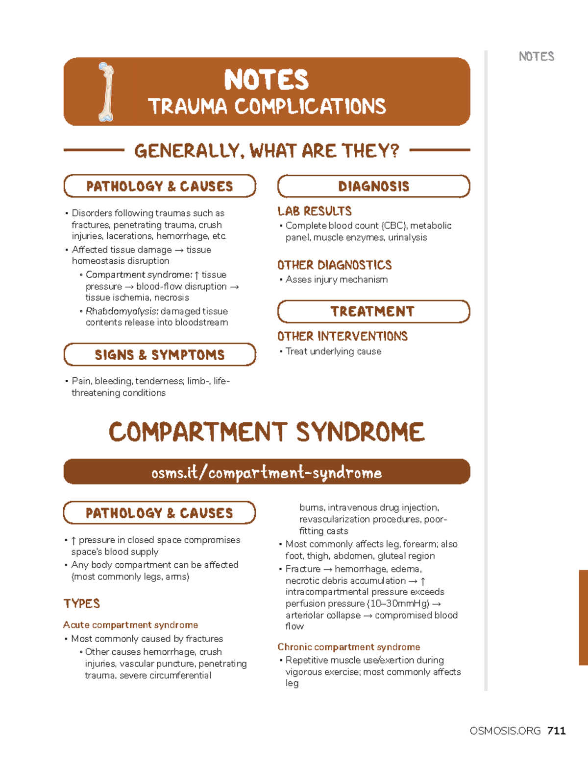Trauma complications - musculoskeletal - NOTES GENERALLY, WHAT ARE THEY ...