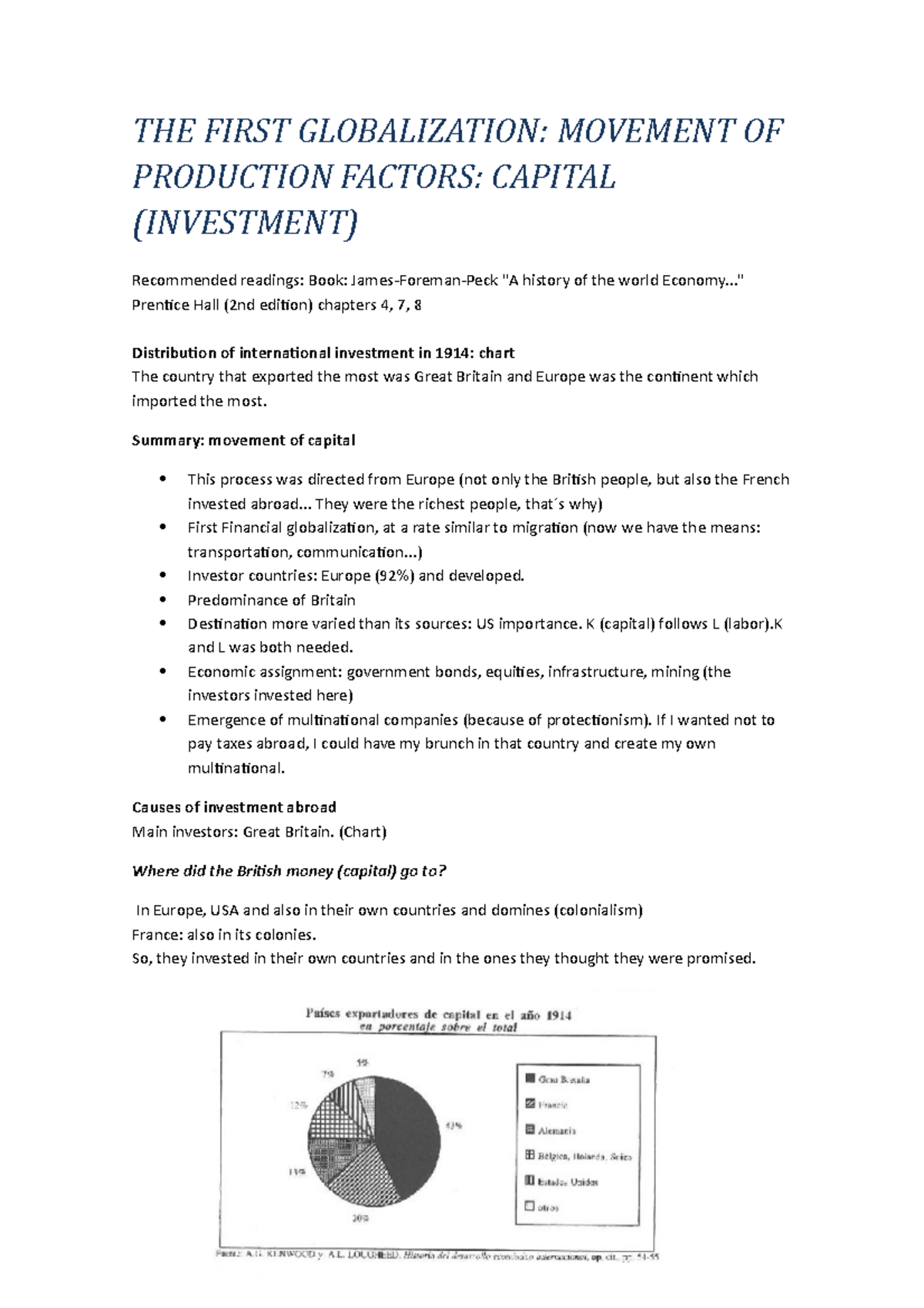 UNIT 6 THE First Globalization ( Capital) - THE FIRST GLOBALIZATION ...