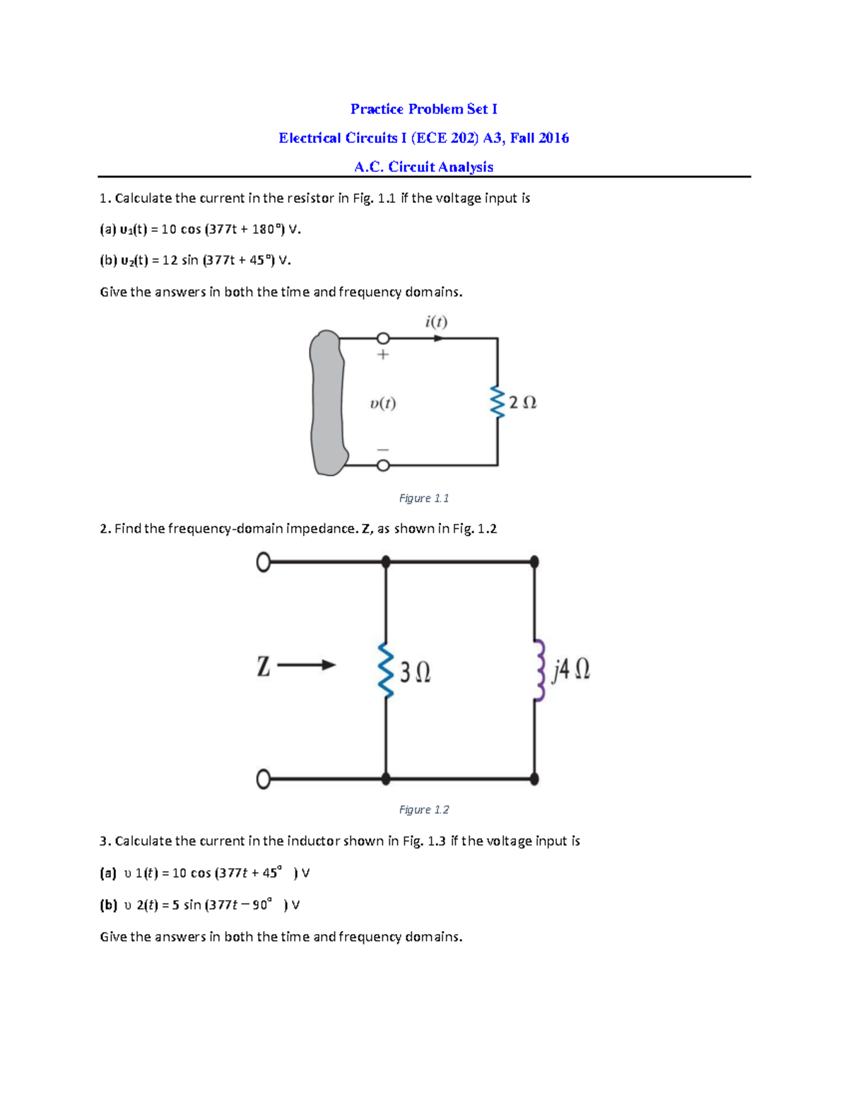 Practice Problem Set I - 123 - Electrical Circuits I - 2017/2018 ...