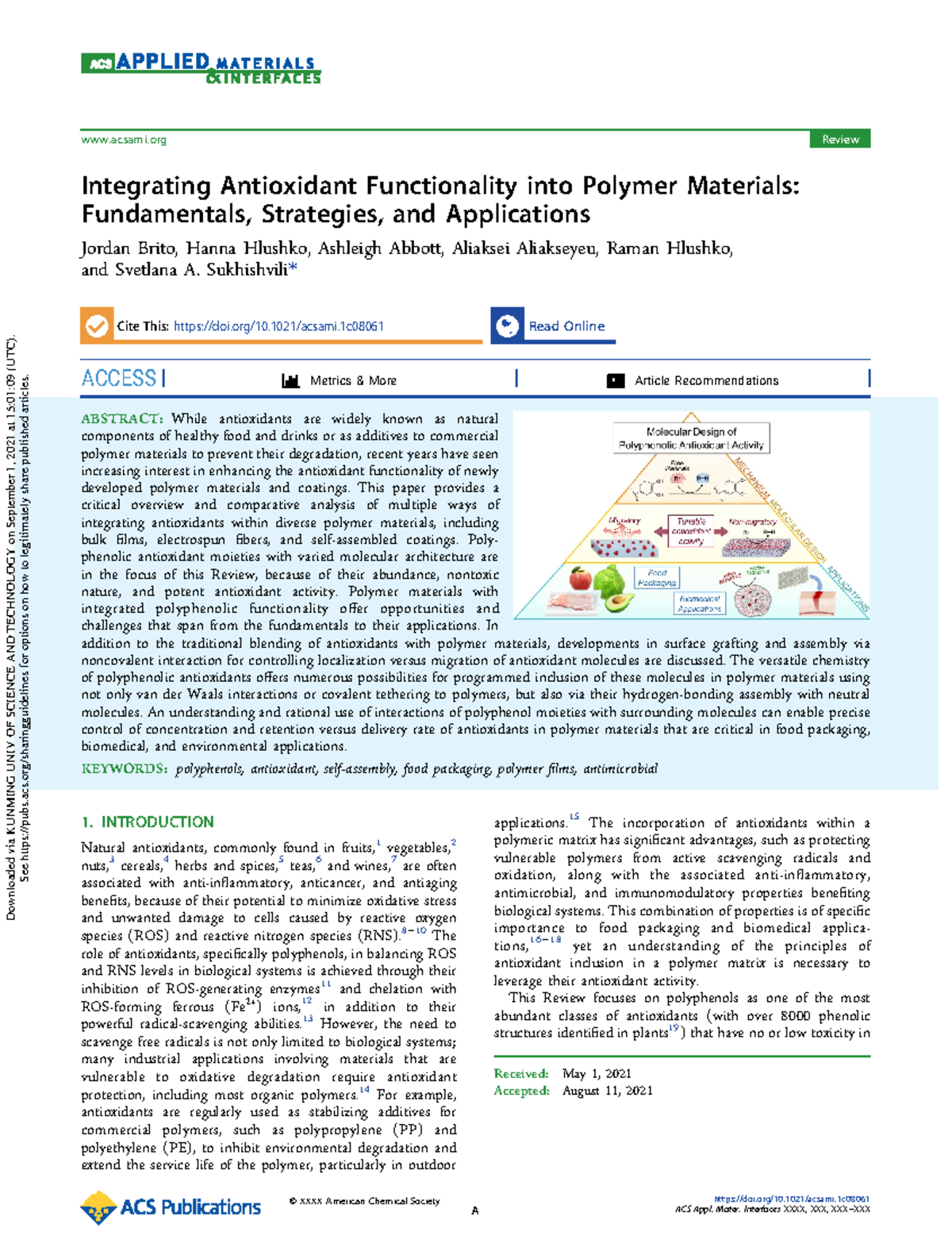 Brito 2021 - ……. - Integrating Antioxidant Functionality into Polymer ...