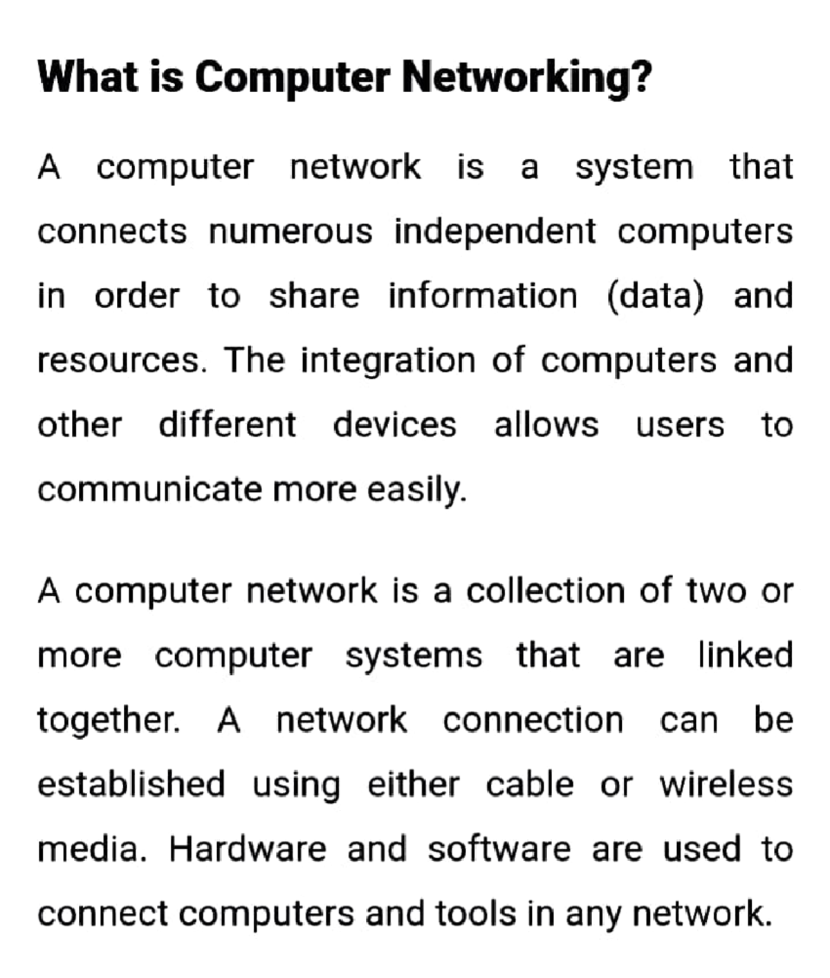 CN unit 1 - CN notes - What is Computer Networking? A computer network ...