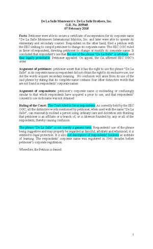E-CRIP CASE Digest 2 - Smith Kline and French v. CA G. No. 121267 23 ...