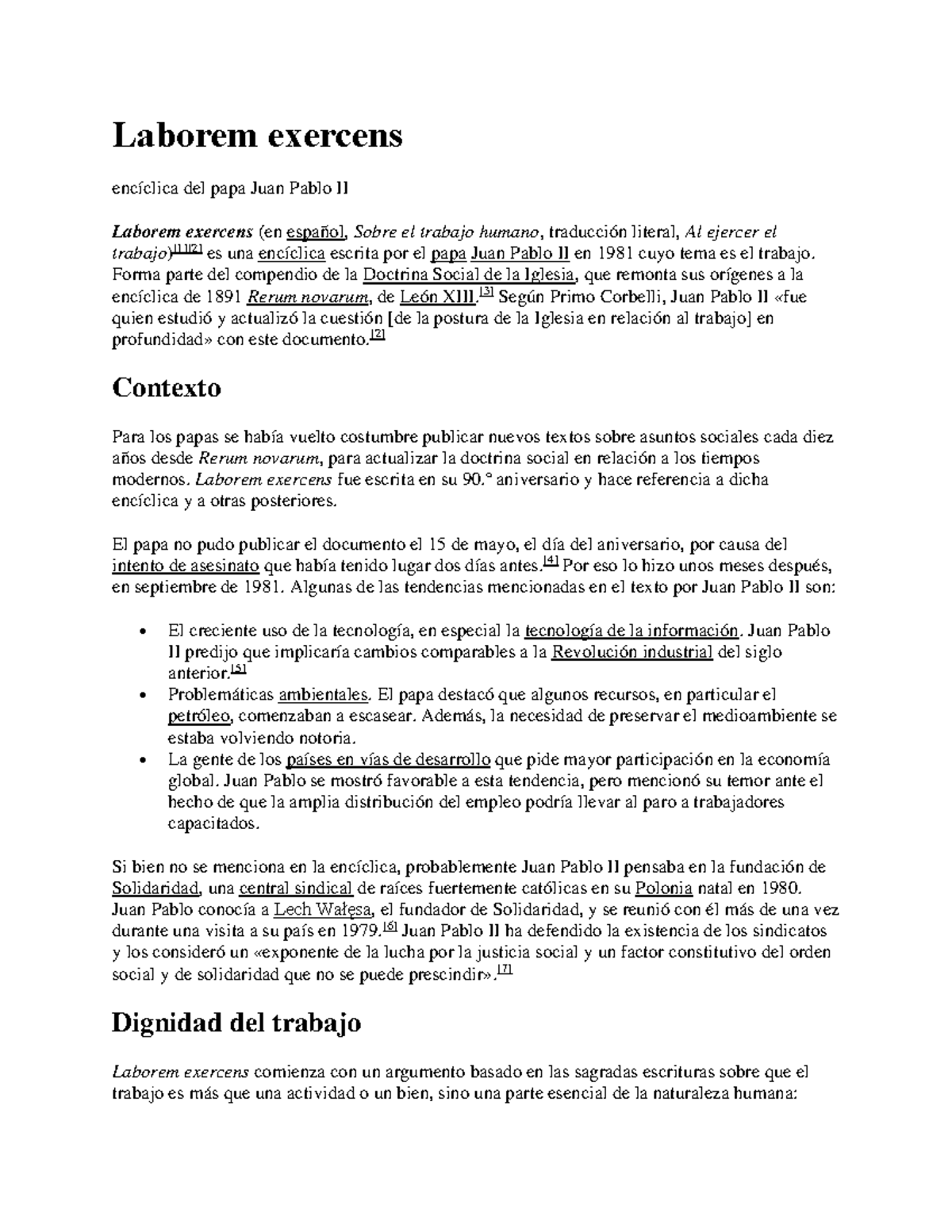 Laborem exercens Enc 2 - Este es un apunte - Laborem exercens encíclica ...