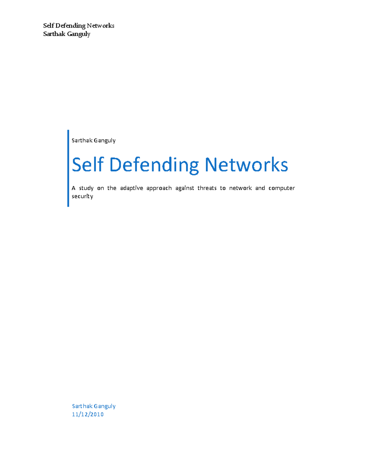 42446759 Self Defending Networks - Self Defending Networks Sarthak ...