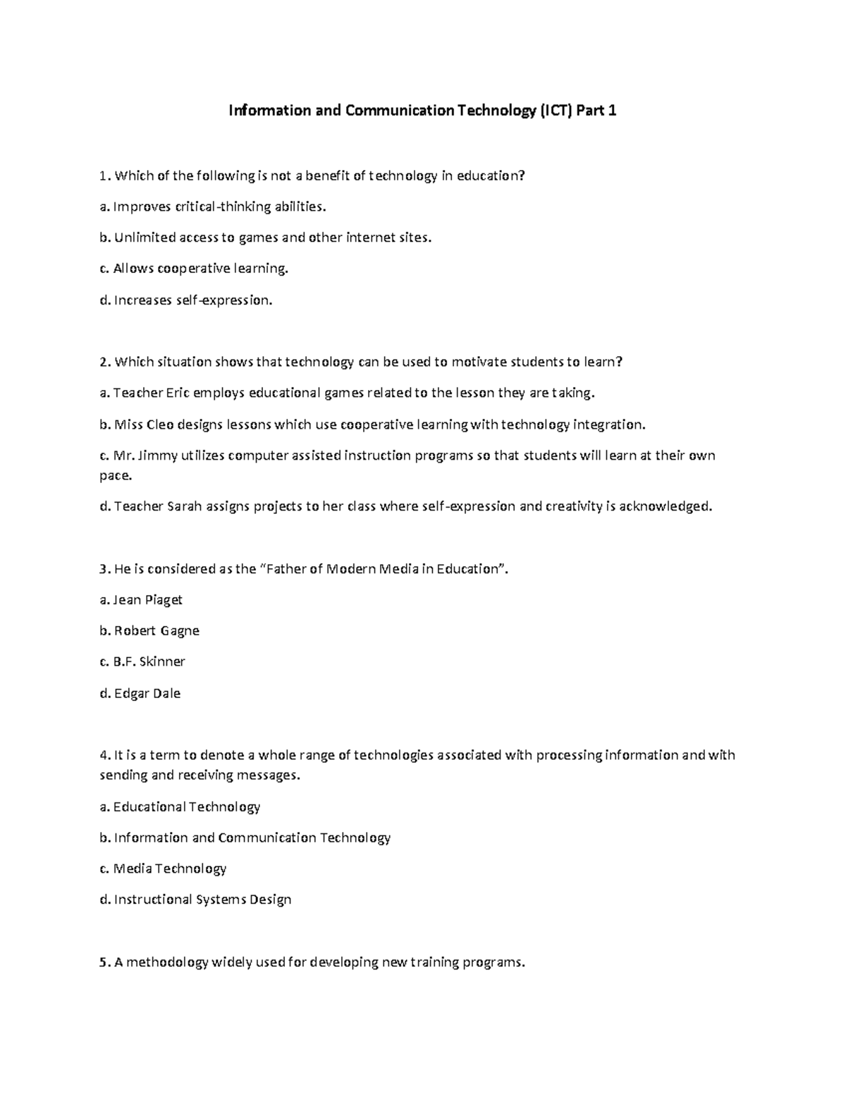 ICT - Part 1 - educ - Information and Communication Technology (ICT ...