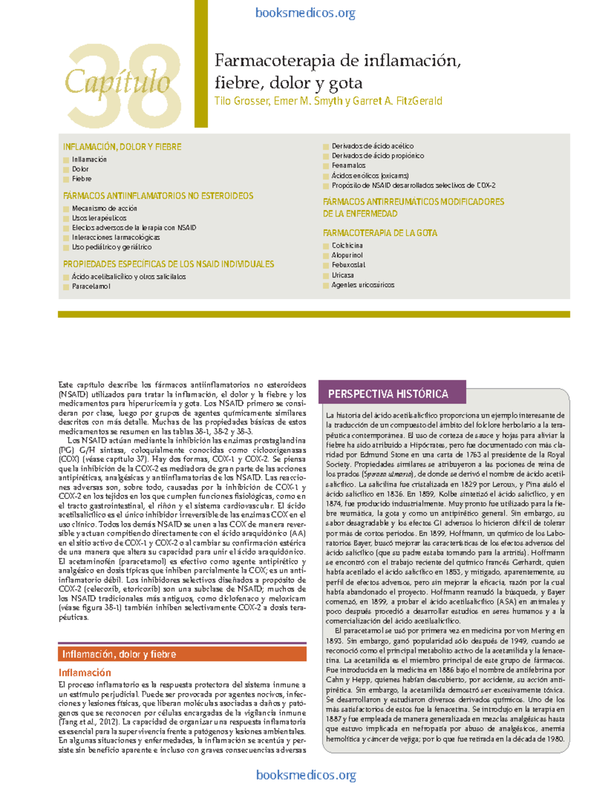 38 - TGU - 38 INFLAMACIÓN, DOLOR Y FIEBRE Inflamación Dolor Fiebre ...