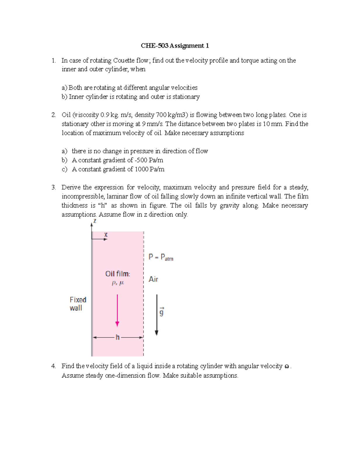 Assignement 1 - Electrical Engineering work course notes and ...