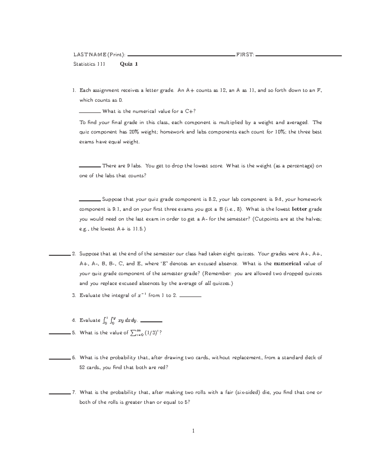 Seminar assignments - Practice mandatory assignments including answer ...