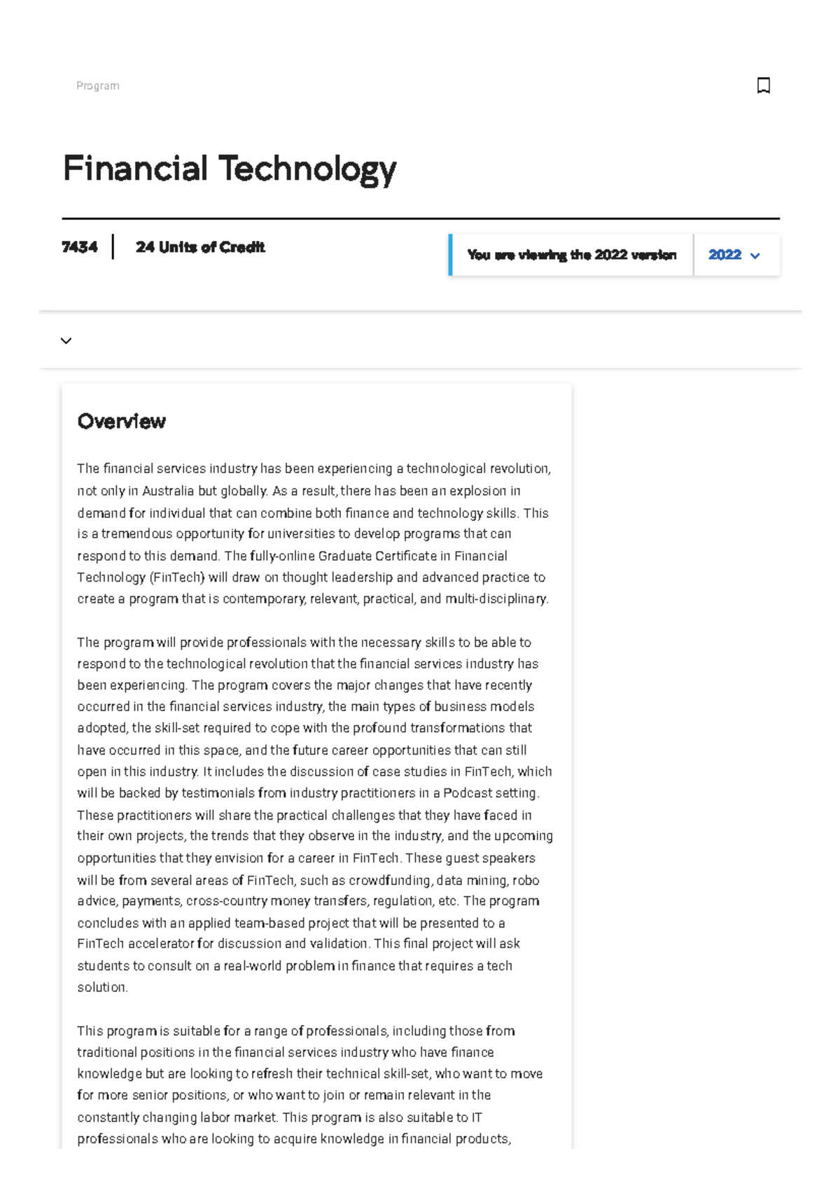 Handbook - Financial Technology - Program Financial Technology ...