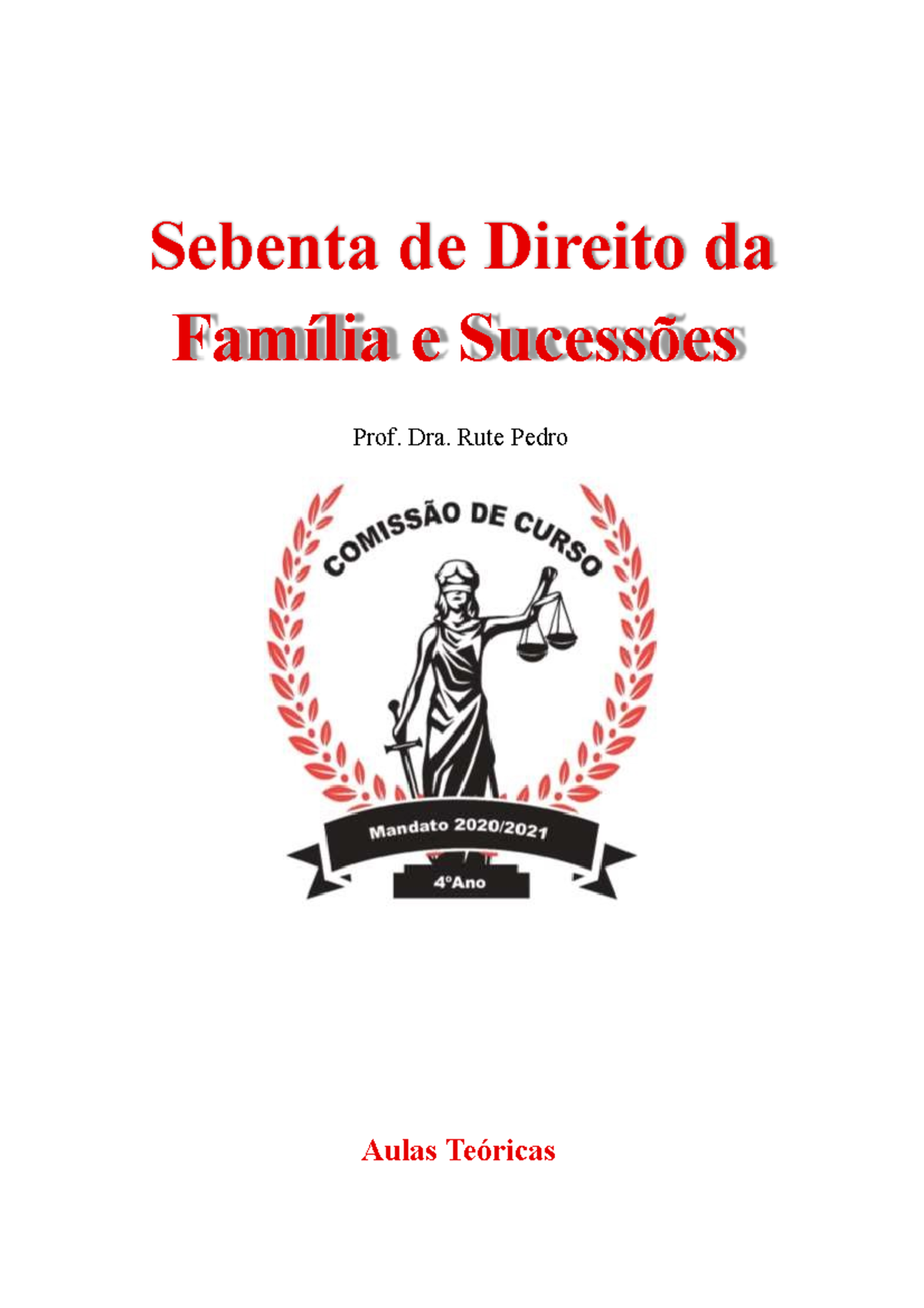 Aulas Teóricas - Familía I - Sebenta de Direito da Família e Sucessões ...