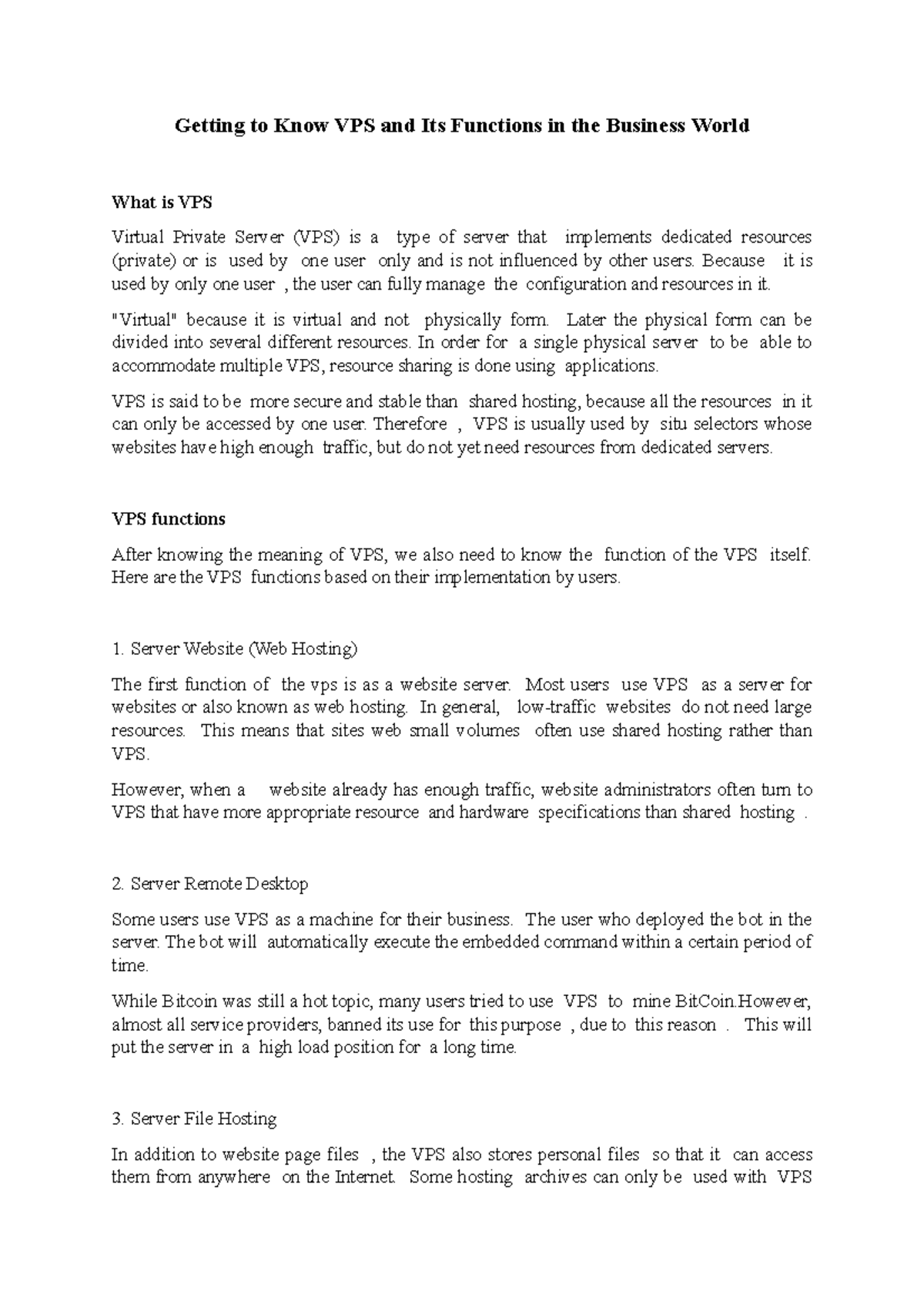 Getting to Know VPS and Its Functions in the Business World - Because ...