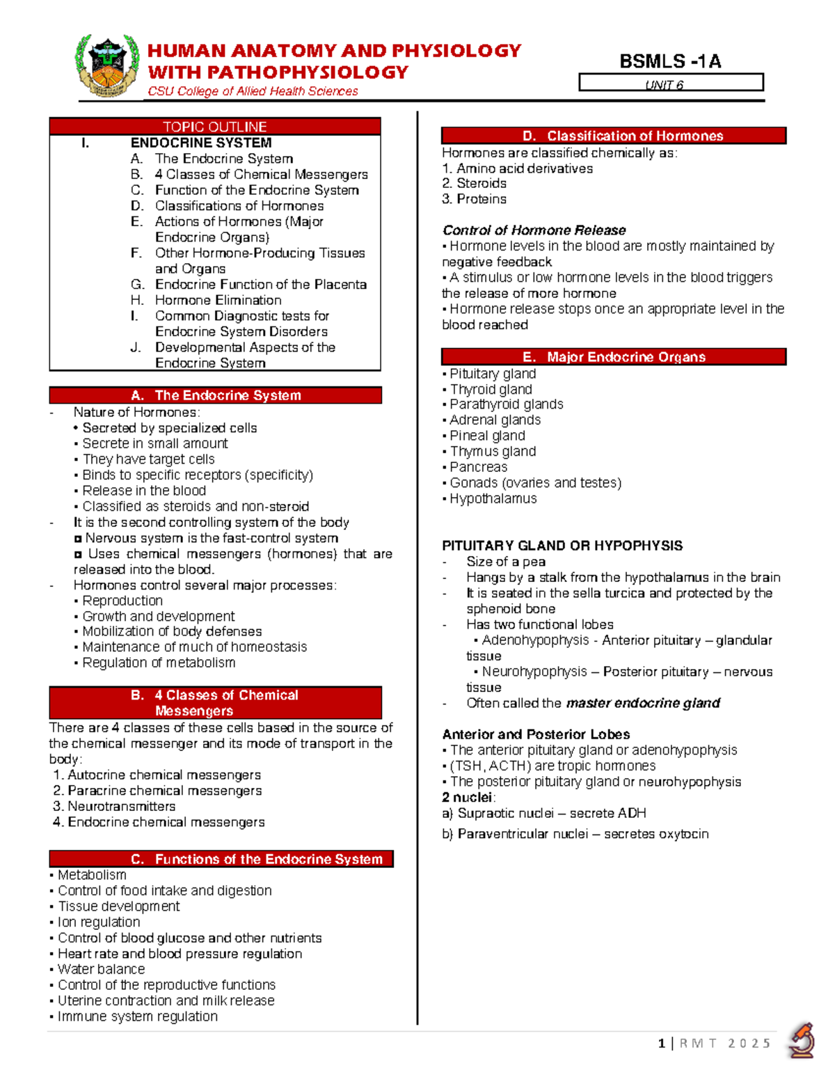 The Endocrine System - Human Anatomy and Physiology with Pathophysio ...