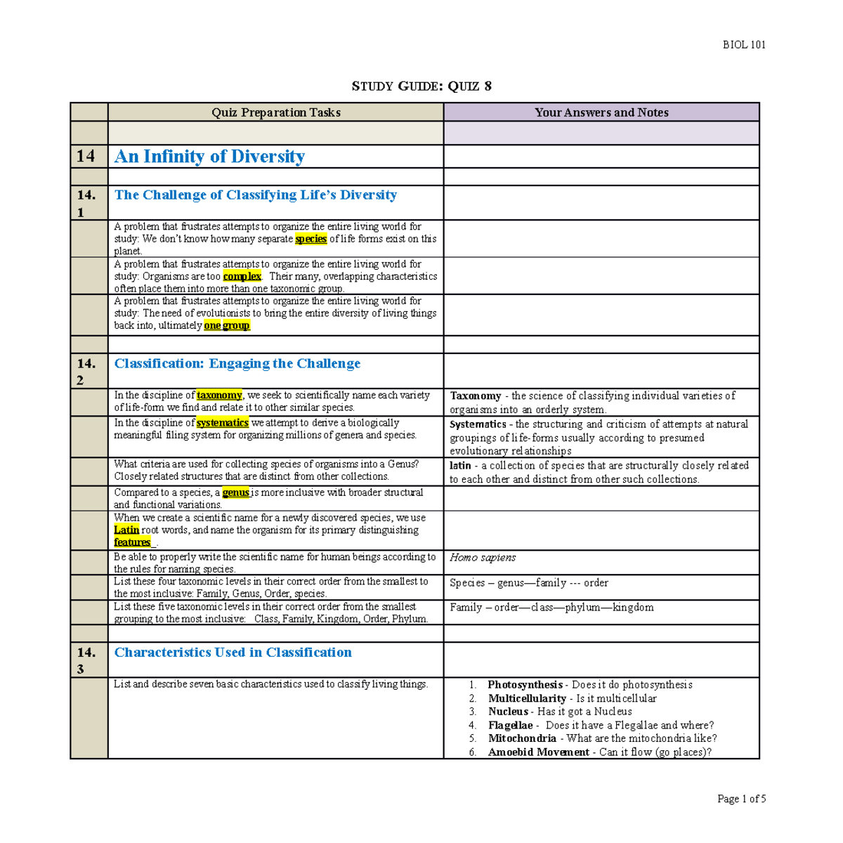 Wk 15 - Study Guide Quiz 8 - STUDY GUIDE: QUIZ 8 Quiz Preparation Tasks ...