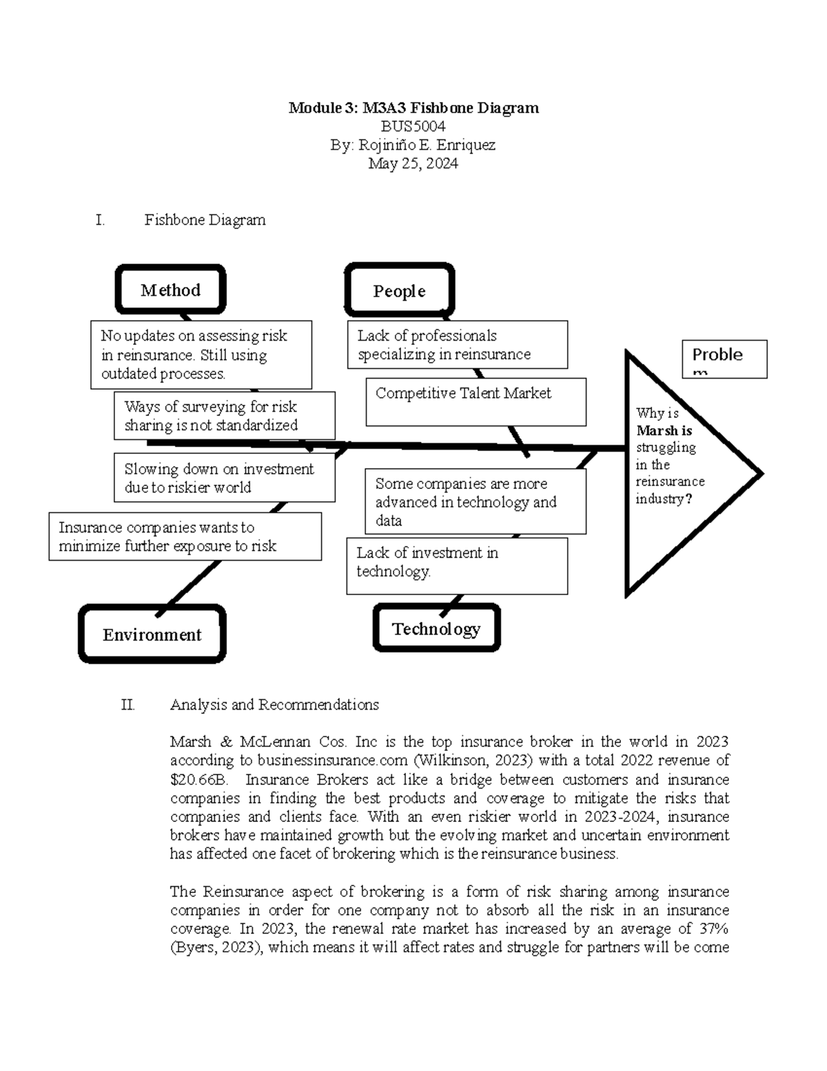 Assignment 3 Module 3 by REnriquez - Module 3: M3A3 Fishbone Diagram ...