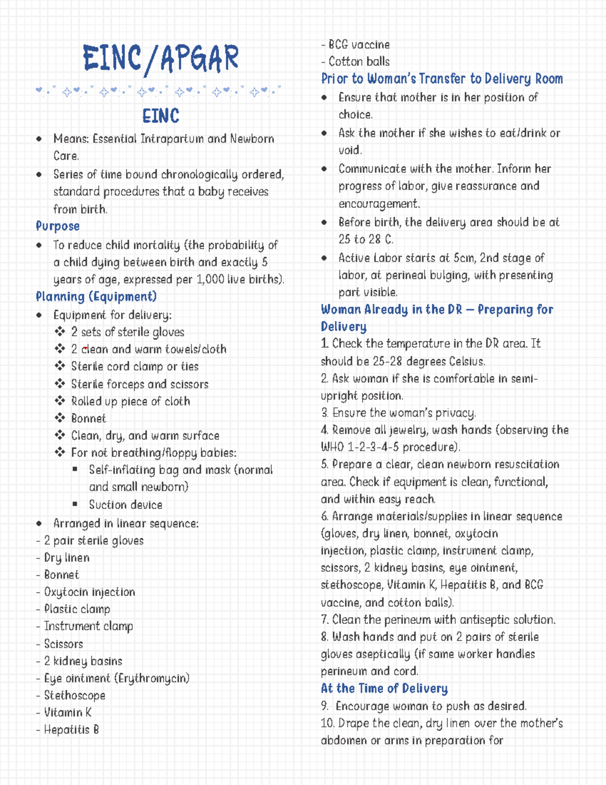 Eincapgar - EINC/APGAR :･ﾟ :･ﾟ *:･ﾟ *:･ﾟ *:･ﾟ *:･ﾟ *:･ﾟ EINC Means: Essential Intrapartum and ...