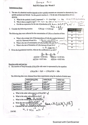 Gen chem 2 Solve week 8 - CHE 112 - Studocu