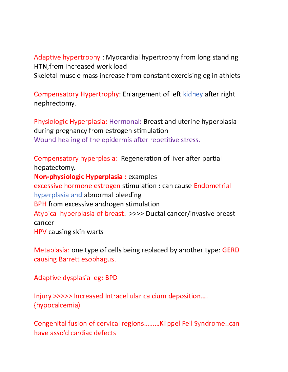 Adaptive hypertrophy - Study materials - Adaptive hypertrophy ...
