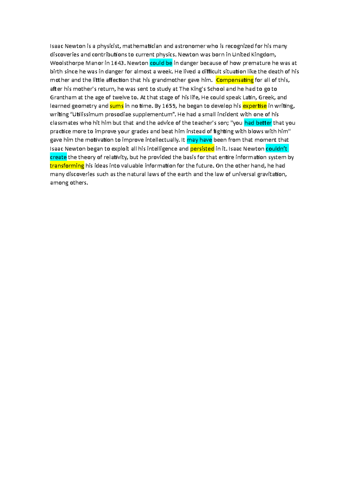 Isaac Newton summary paragraph - Isaac Newton is a physicist ...