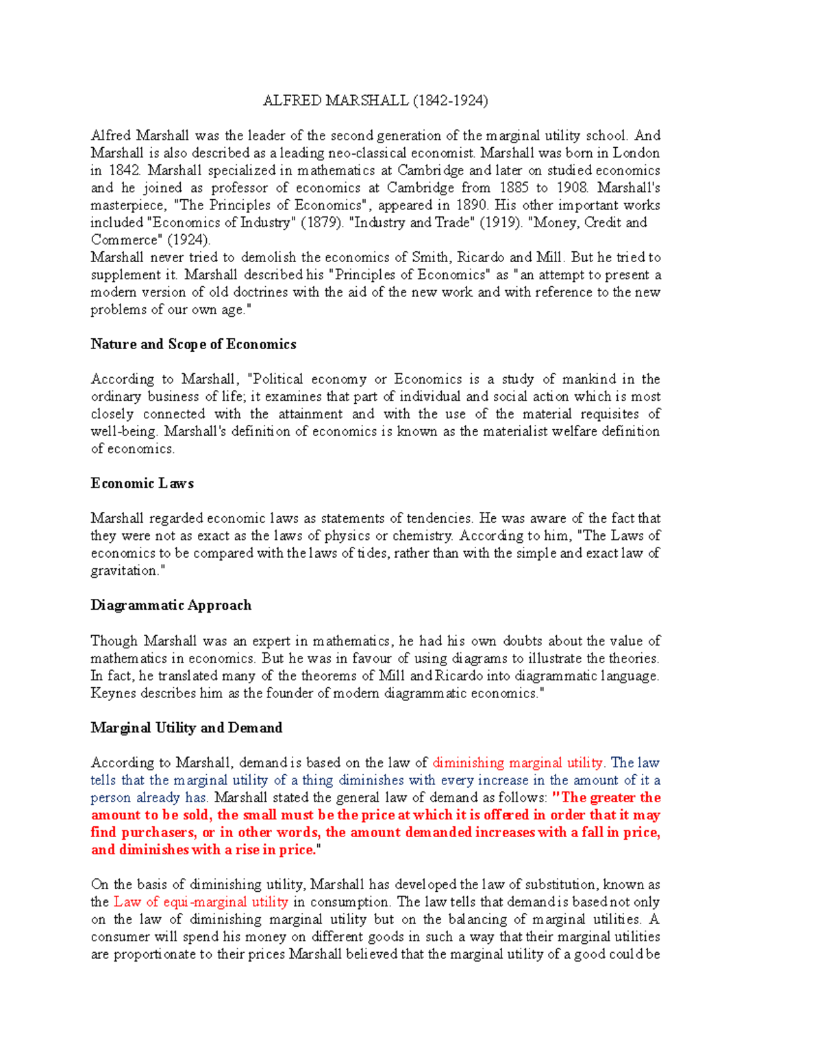 Alfred Marshall 1 St Sem ALFRED MARSHALL 1842 1924 Alfred alfred-marshall-1-st-sem-alfred-marshall-1842-1924-alfred