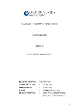 BBPP 1103 - Penjelasan evolusi teori pengurusan - Principles of ...