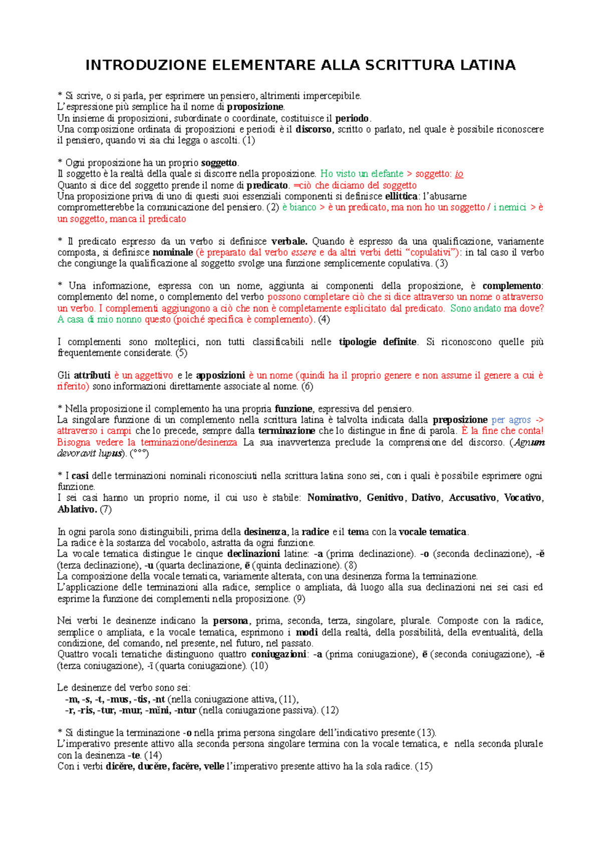 Latino intro - INTRODUZIONE ELEMENTARE ALLA SCRITTURA LATINA Si scrive, o si parla, per ...