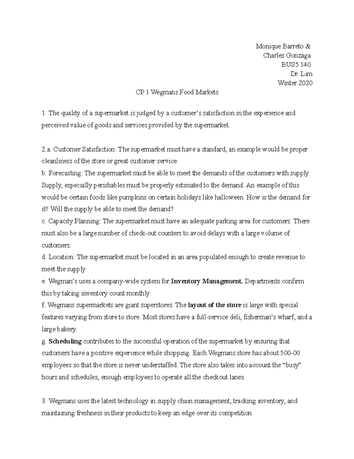 Class participation assignment 1 - Monique Barreto & Charles Gonzaga ...