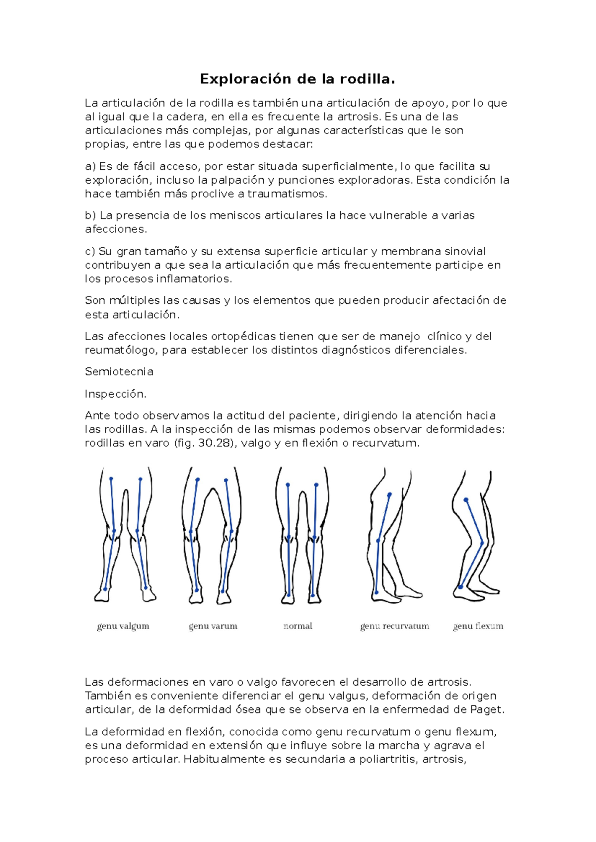 Exploracion de Rodilla y tobillo - Exploración de la rodilla. La ...