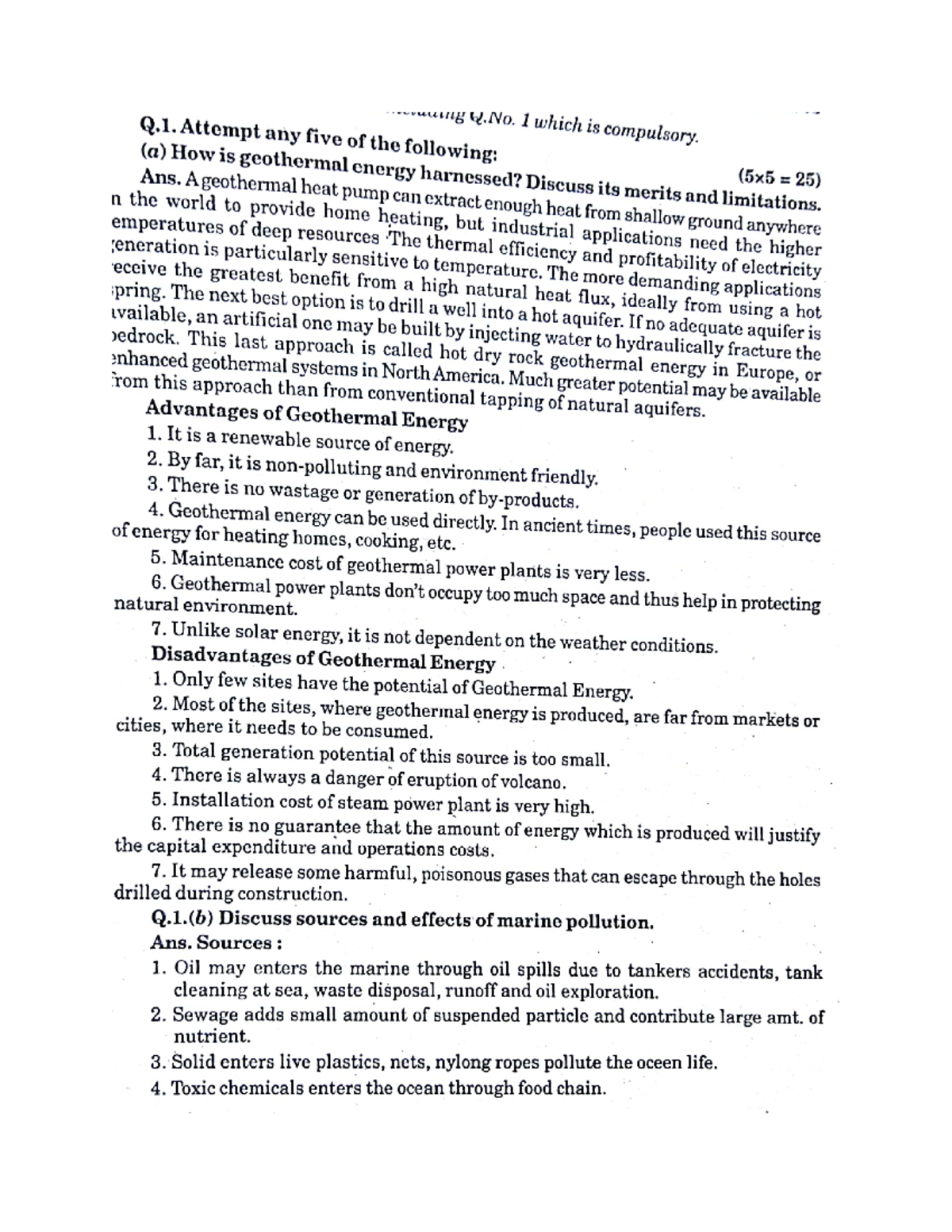 EVS impotant question answers - EVS 201 - Studocu