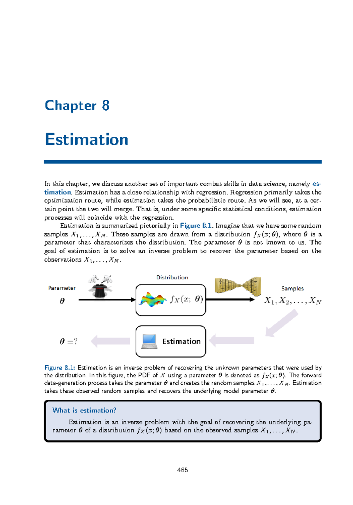 Estimation Theory - Chapter 8 Estimation In this chapter, we discuss another set of important ...