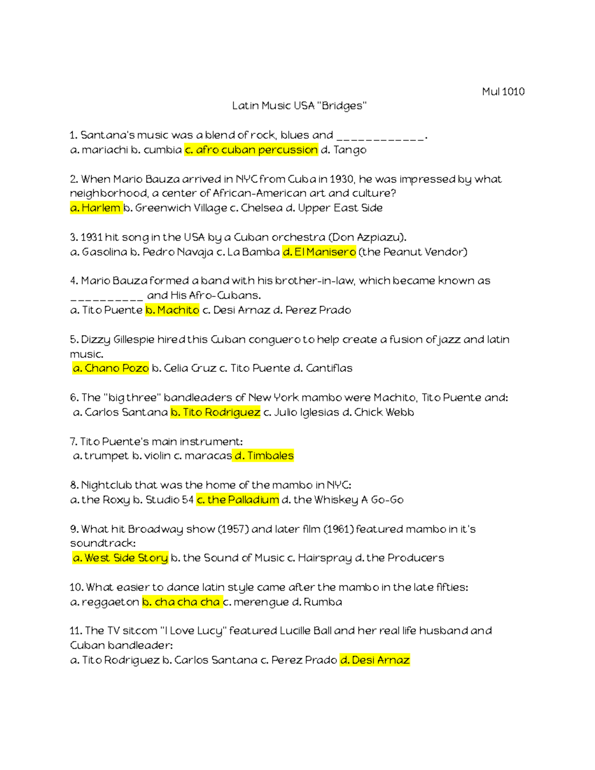 Latin Music USA Bridges - Mul 1010 Latin Music USA