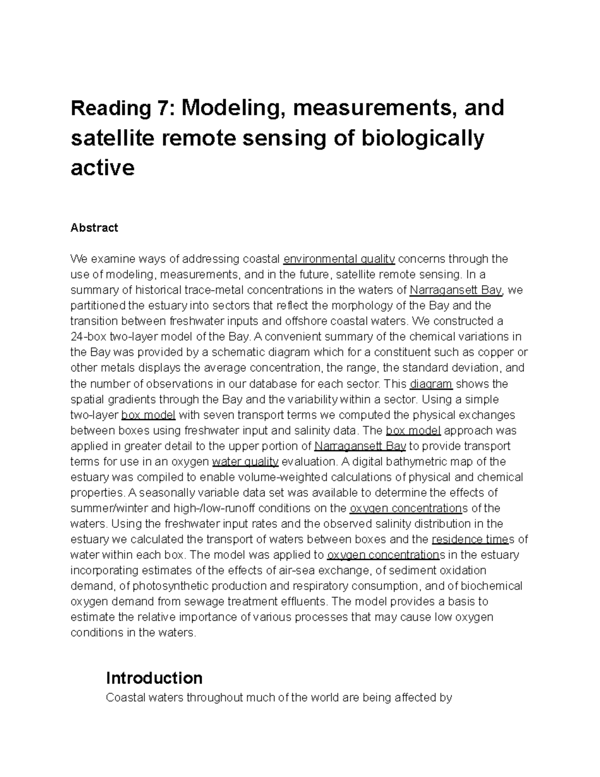 NRS516 R Sensing on environment - Reading 7: Modeling, measurements ...