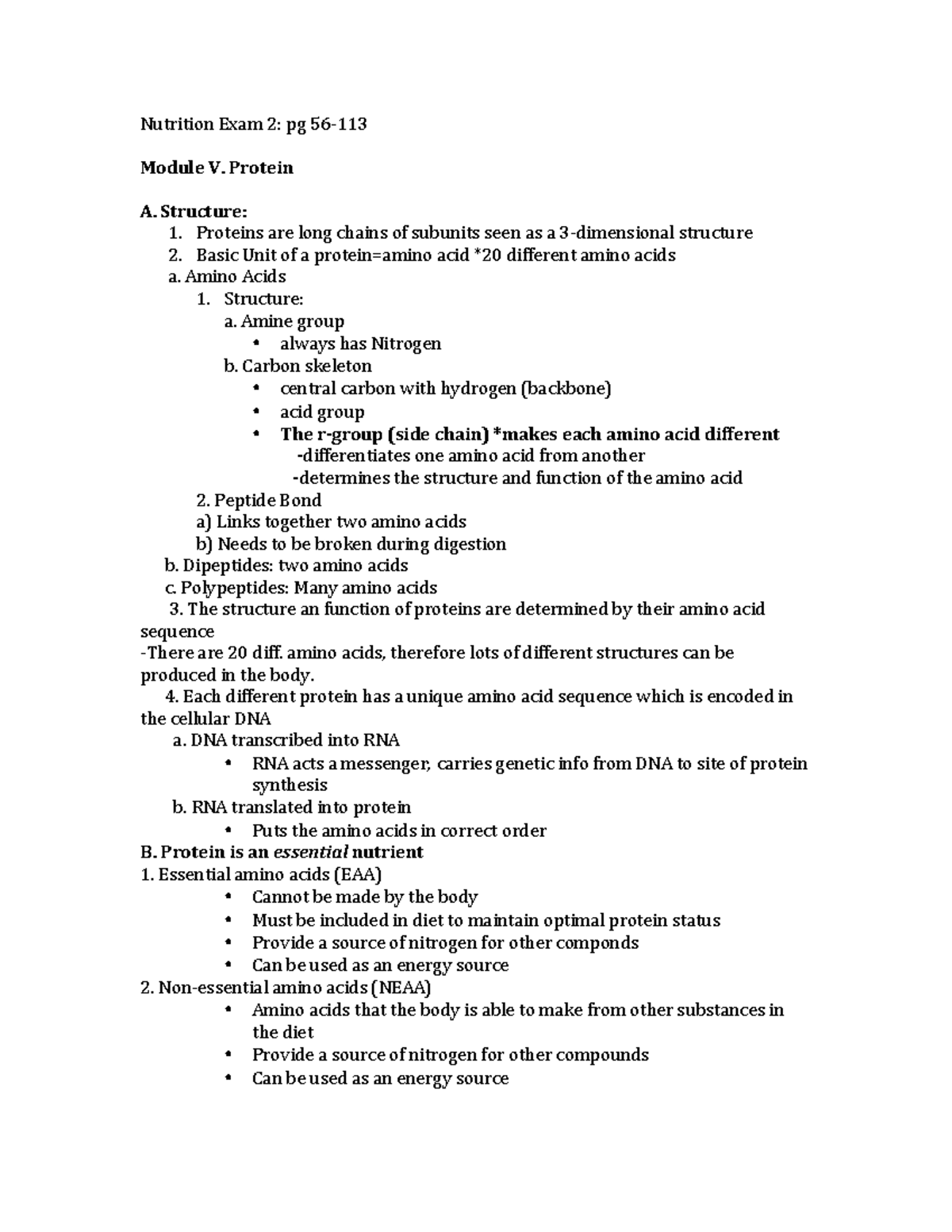 Nutrition Exam 2 - Exam 2 summary; note outline and study guide ...