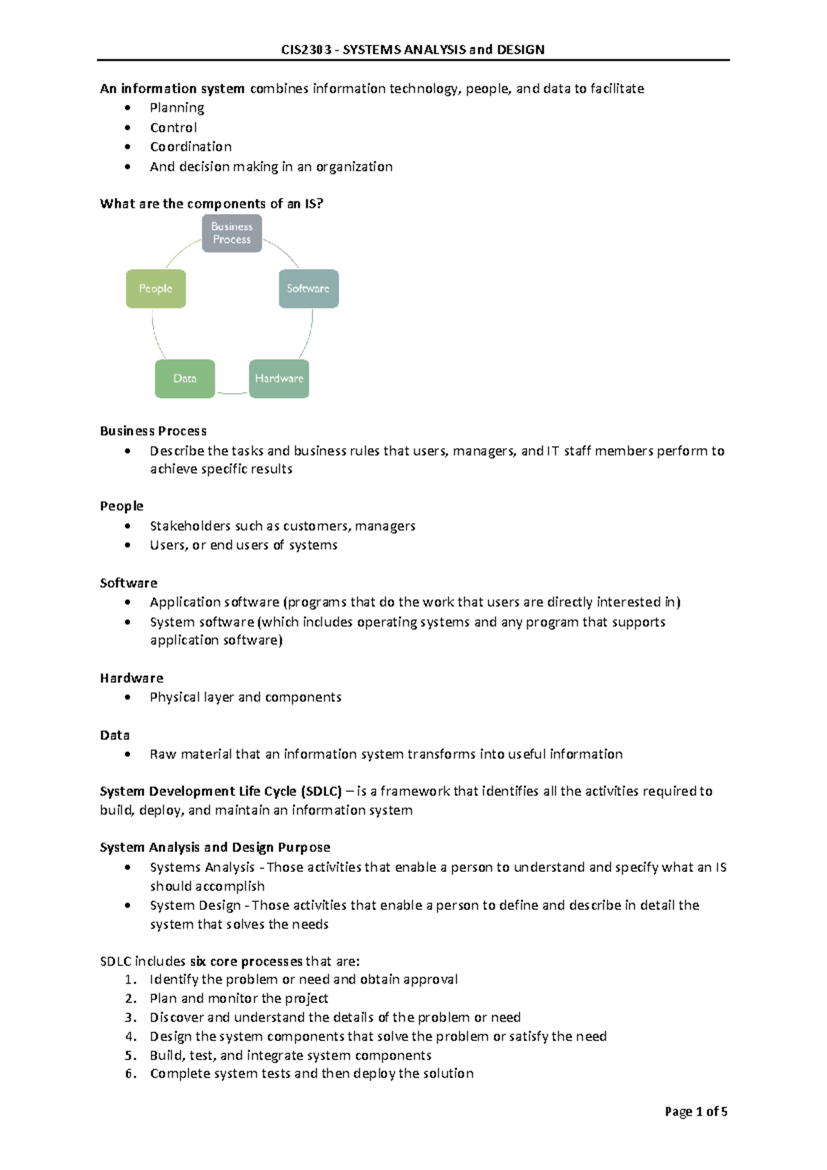 Analysis Week 11 -uuuuuuuuuuuuuuuuuuuuuuuuu - CIS2303 - SYSTEMS ...