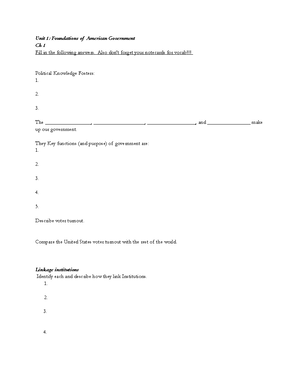 Ch15 outline - Guided notes about basic concepts - Chapter 15 Outline ...