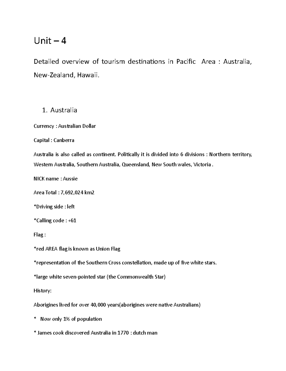 Tourism Product unit-4 - Unit – 4 Detailed overview of tourism ...