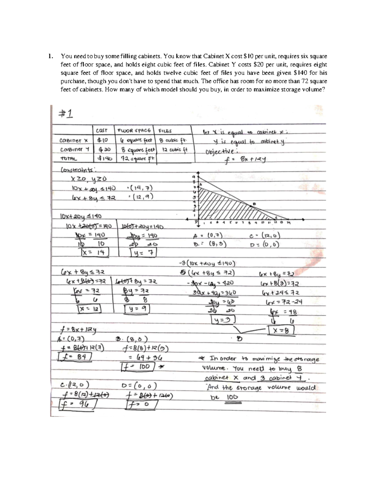 Quantitative Methods Problem Solving - 1. You need to buy some filling ...