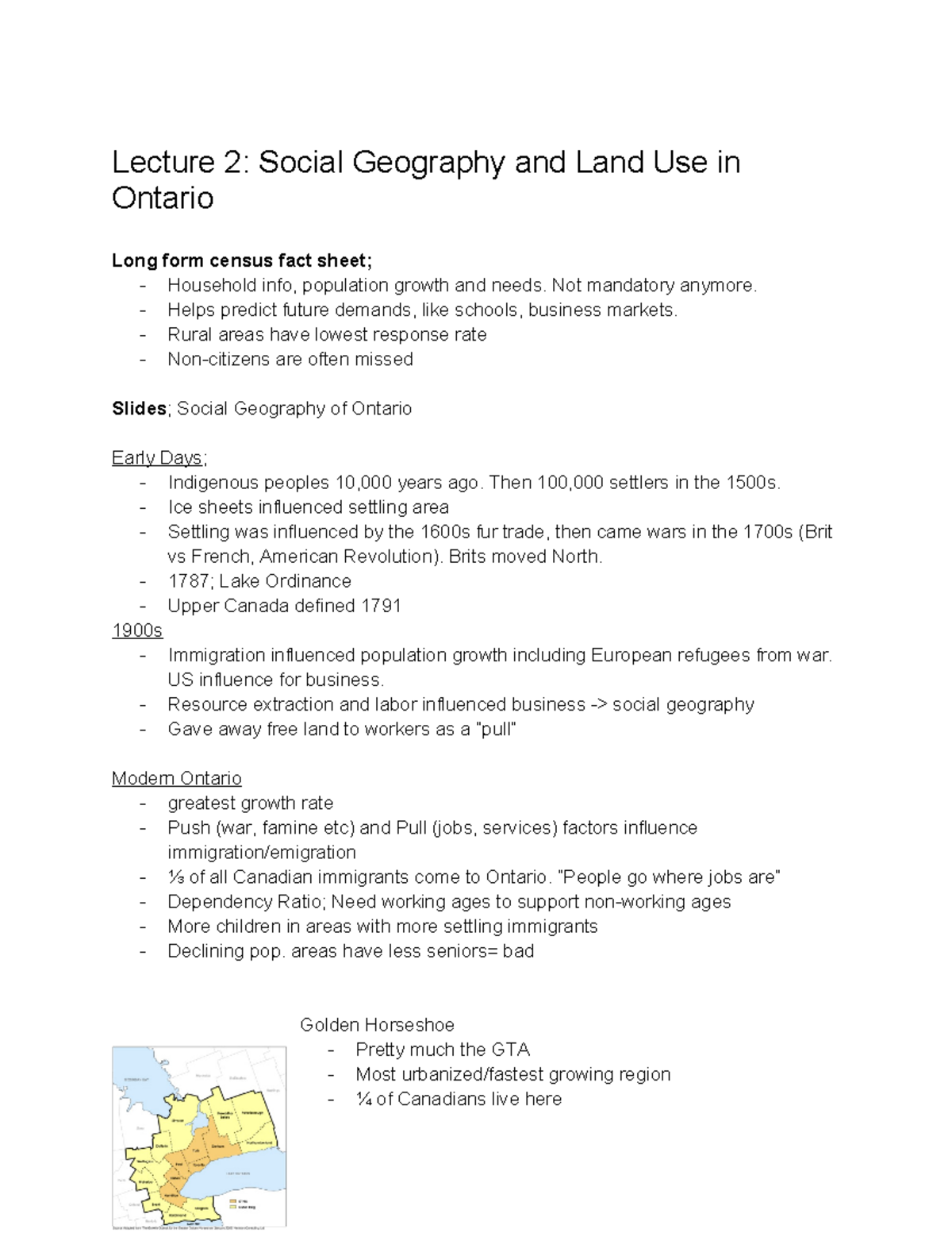Geo 2011 Lecture 2 - notes lec 2 - Lecture 2: Social Geography and Land ...
