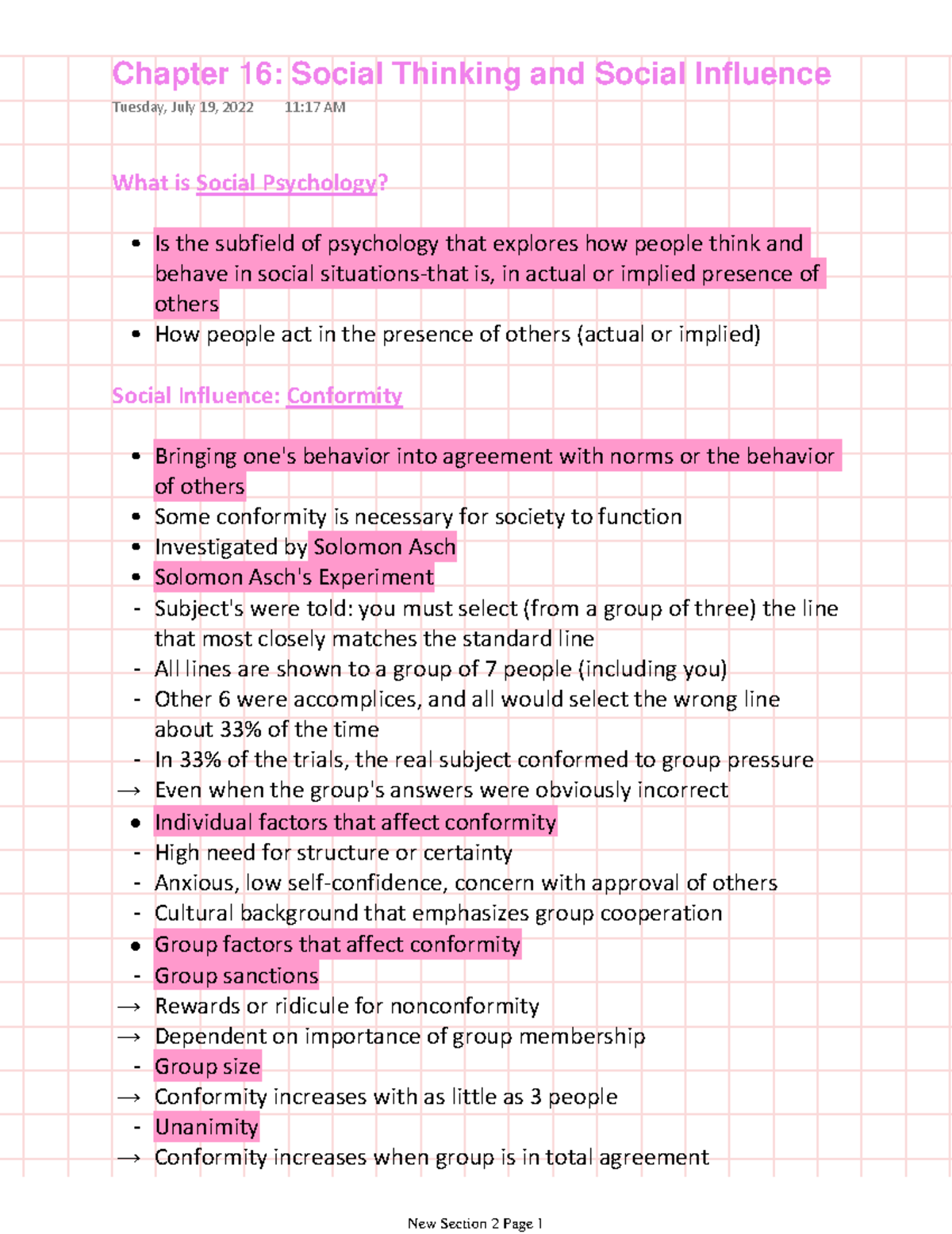 Chapter 16 Social Thinking and Social Influence - What is Social ...
