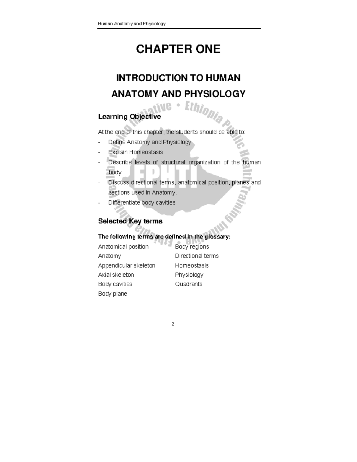 Human Anatomy and Psychology-12-20 - CHAPTER ONE INTRODUCTION TO HUMAN ...
