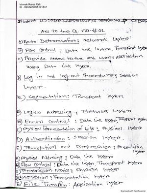 Solution Manual for Data Communications and Networking by Behrouz Forouzan - 1 CHAPTER 1 - Studocu