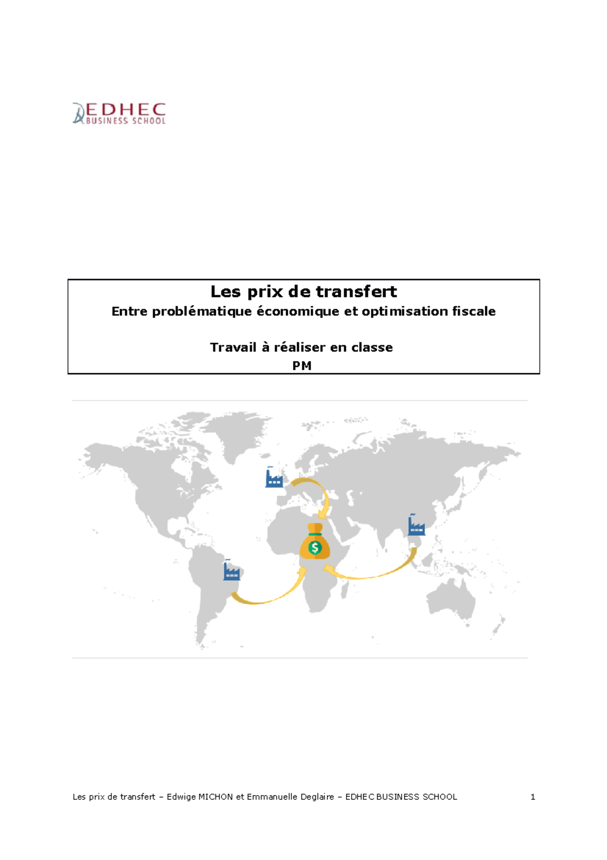 1.Etude de cas version - en classe 2 - Les prix de transfert Entre ...