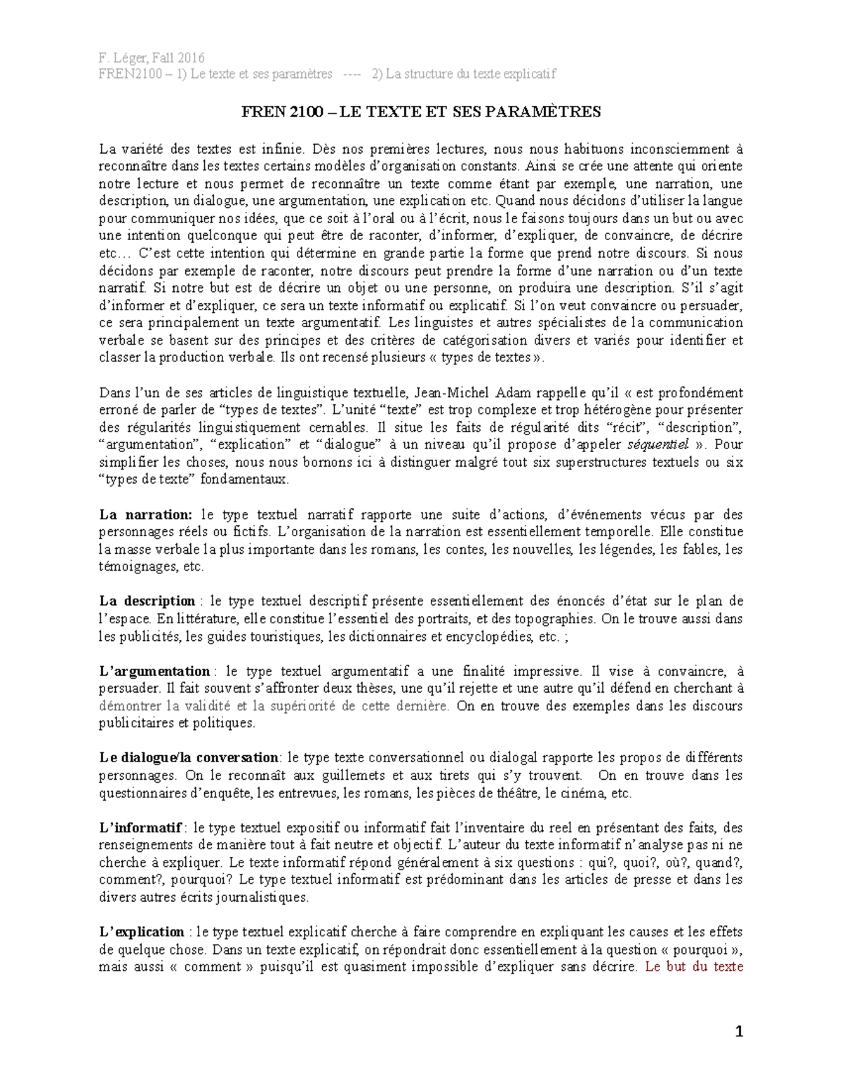 texte explicatif structure