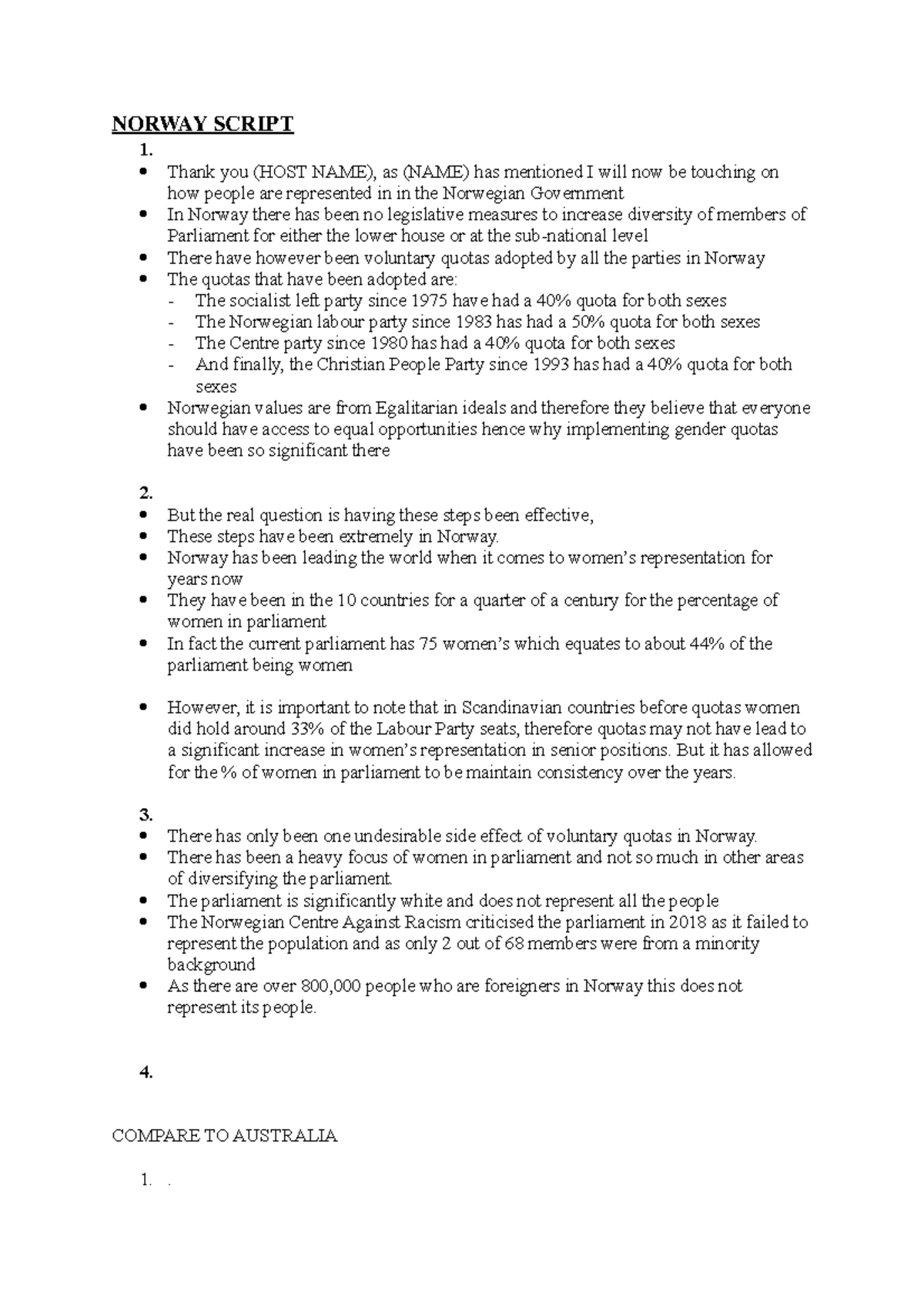 Norway Script - notes - NORWAYSCRI PT 1. Thank you (HOST NAME), as ...