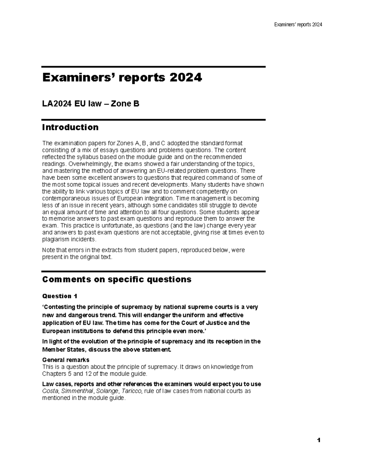 Eu-report-2024-B 241017 001228 - Examiners’ reports 2024 Examiners’ reports 2024 LA2024 EU law ...