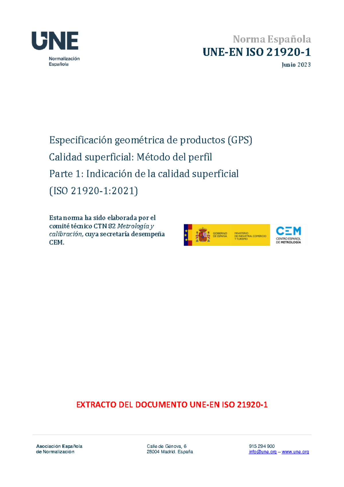 (EX)UNE-EN ISO 21920-1=2023 - Norma Española UNE-EN ISO 21920- 1 Junio ...