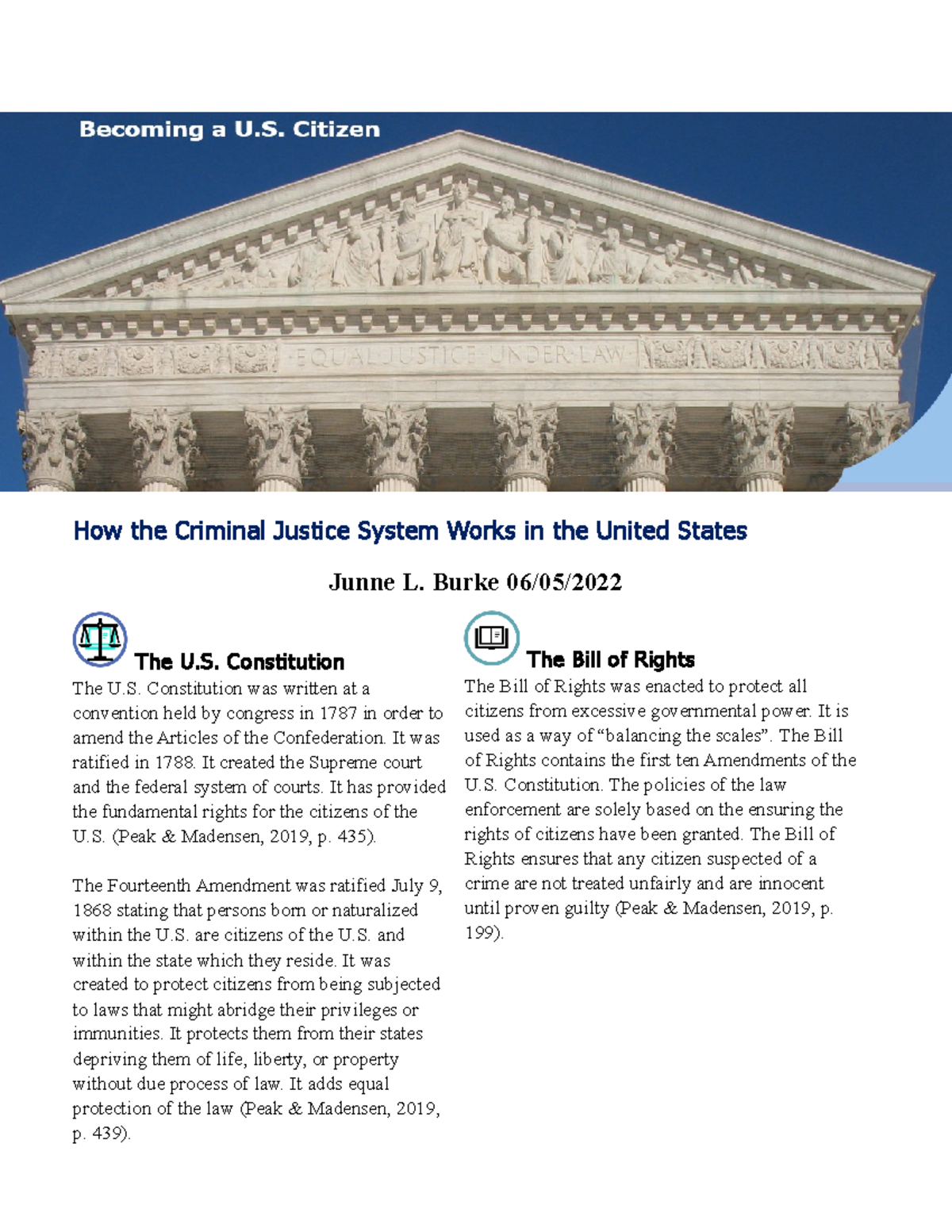 CJ 112 Module Five Project One - How the Criminal Justice System Works ...